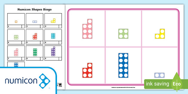 Numicon Shapes 1 to 10 Bingo (teacher made)